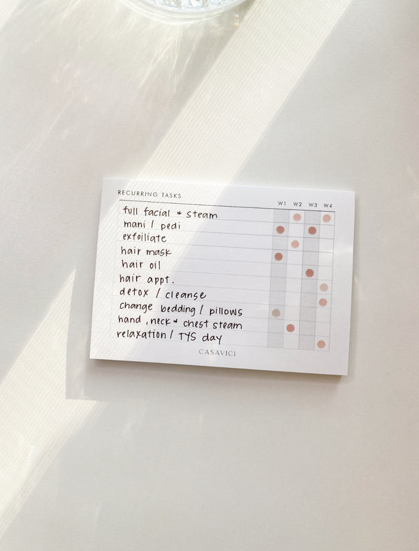 Recurring Tasks Sticky Notes – CASAVICI