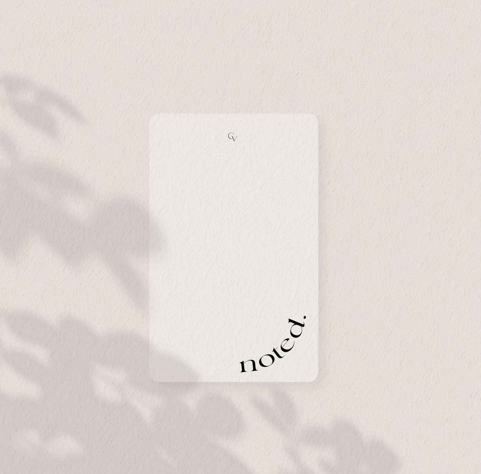 Noted Clear Card – CASAVICI